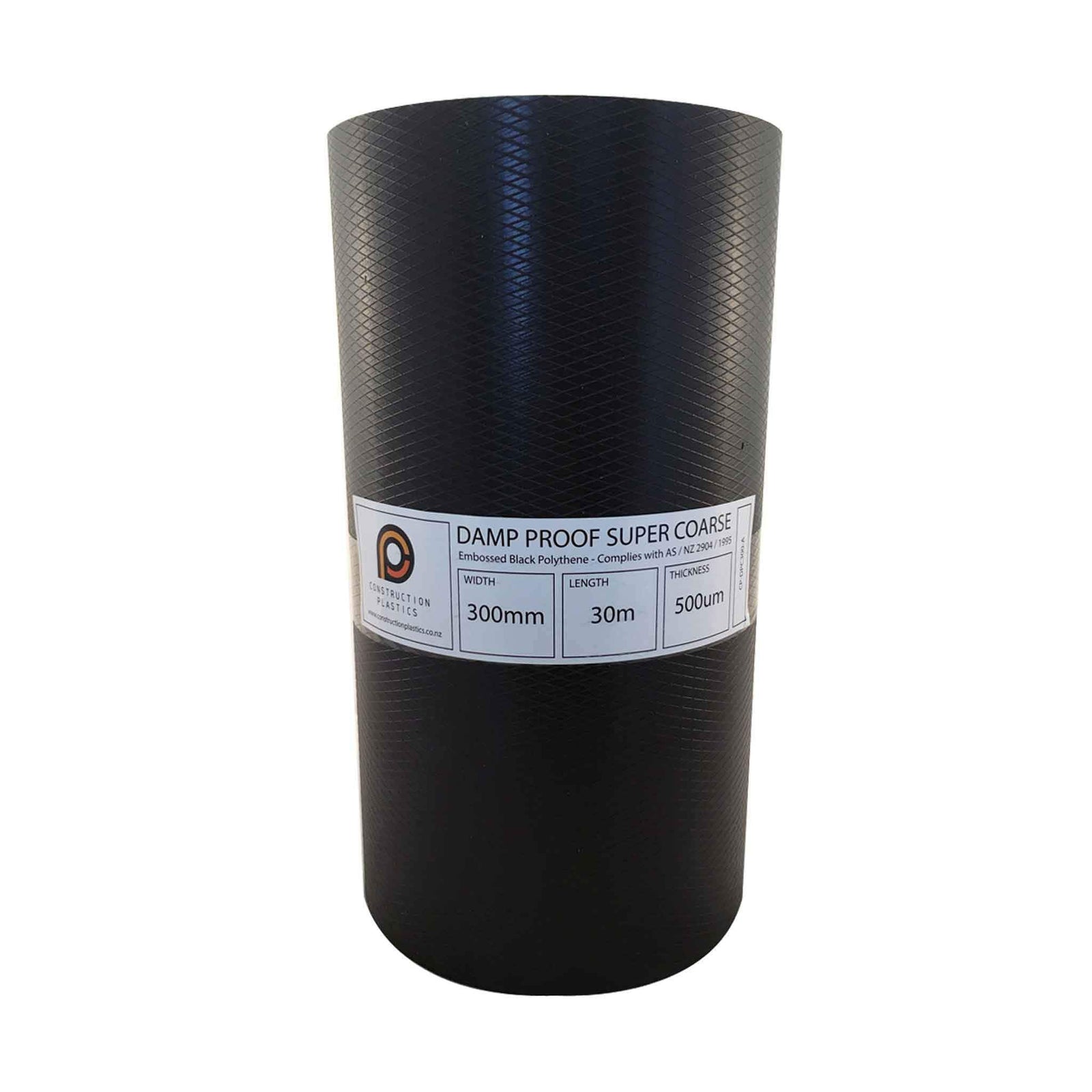 DPC (damp proof course), 500um PE, 300mm, 30m roll, NZ standard